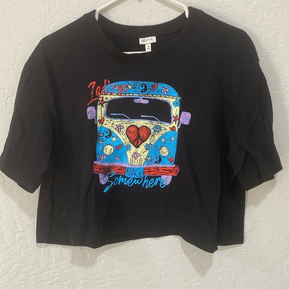 Tops | Nwot Vw Bus Crop Top Tee Size Med | Poshmark